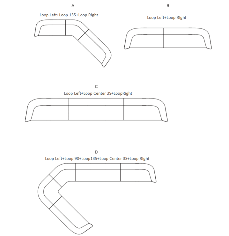Loop Left Gold – Elegant Design by Iroco Design
