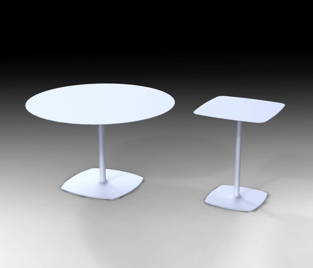 Stylus Square Coffee Table in White - Modern Design | Iroco Design