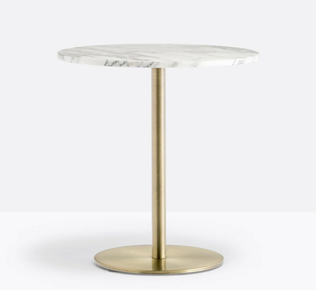 Inox Dining Table with Marble Top - Luxury & Modern Design | Iroco Design