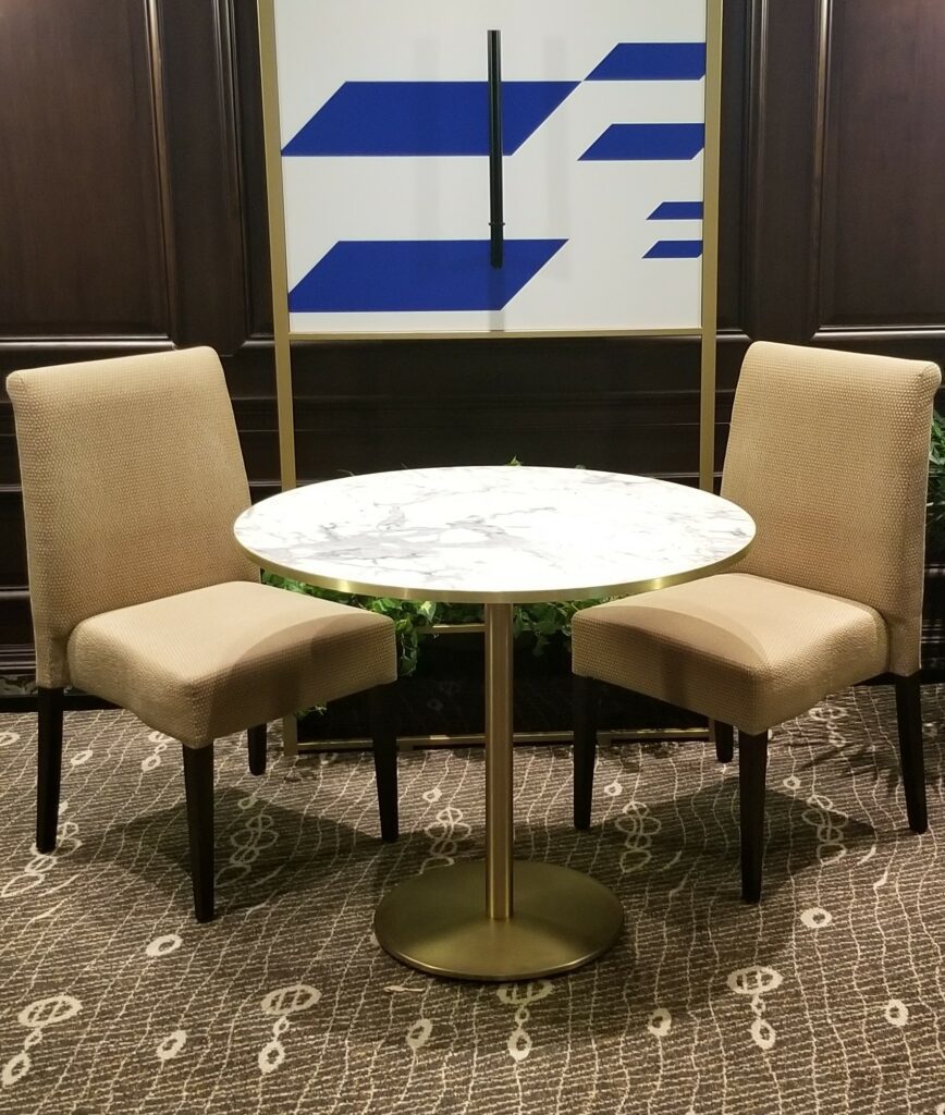 Inox Brass Dining Table - White | Luxury Modern Design