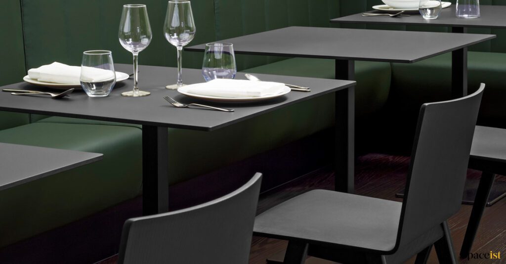 Stylus Square Dining Table in Black - Modern Design | Iroco Design